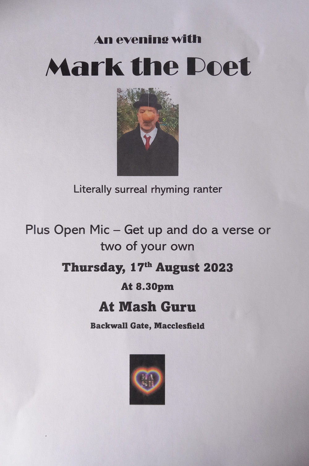 Mark the Poet | Culture | News | Macclesfield Nub News | by Mark Rawlins